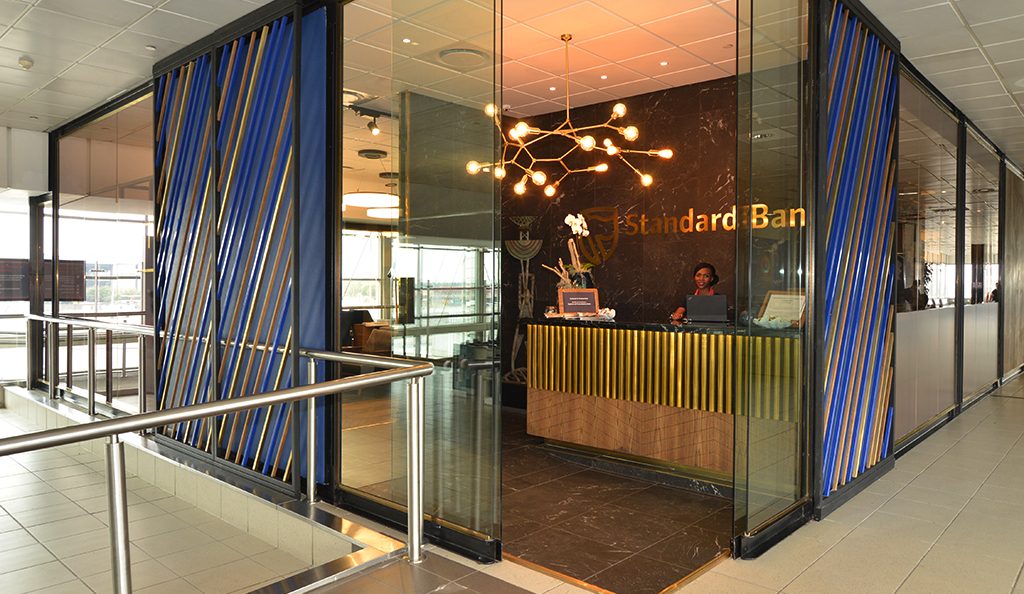 project name standard bank airport lounge the library